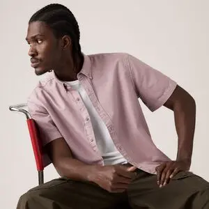 LEVI'S Authentic Button-down Garment Dye Short-sleeve Shirt