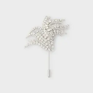 GIUSEPPE ZANOTTI Moritz Pin Brooch With Rhinestones
