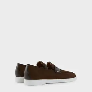GIUSEPPE ZANOTTI Suede Moccasins With Metal Detail