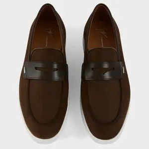 GIUSEPPE ZANOTTI Suede Moccasins With Metal Detail