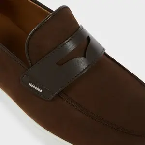 GIUSEPPE ZANOTTI Suede Moccasins With Metal Detail