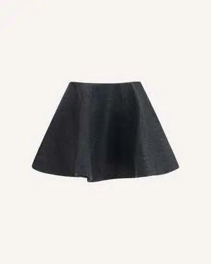 GANNI Wool Peacoat Skirt