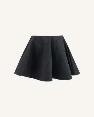 GANNI Wool Peacoat Skirt