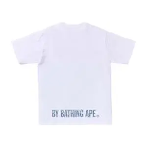 A BATHING APE Lux Sport Pattern Ape Face Tee - White