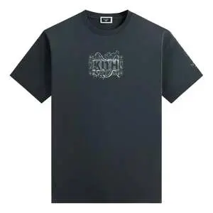 Kith Ss24 X New York Botanical Garden Title Page Vintage T-shirt 'nocturnal - Navy