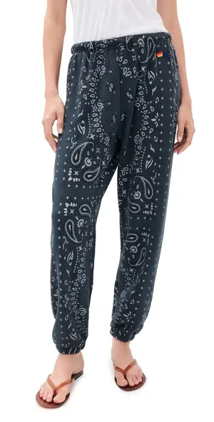 Aviator Nation Bandana Print Sweatpants - Charcoal