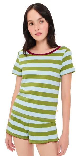 Morgan Lane Baby Jean Tee - Olive/ice