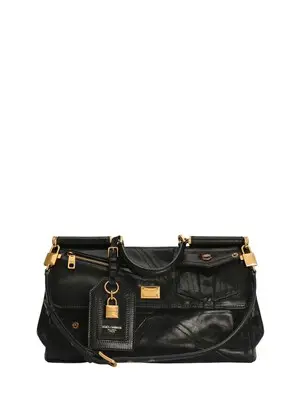 Dolce & Gabbana Biker Patch Calfskin My Sicily Medium Handbag