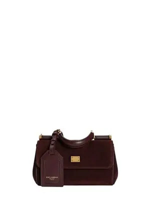 Dolce & Gabbana My Sicily Mini Handbag In Split Leather - Red