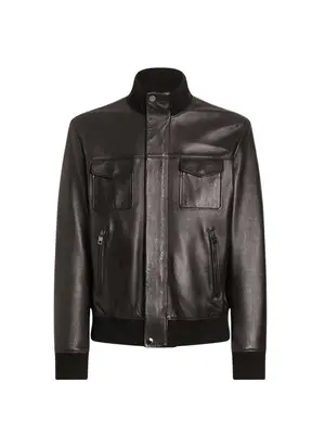 Dolce & Gabbana Lambskin Bomber Jacket