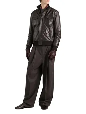 Dolce & Gabbana Lambskin Bomber Jacket