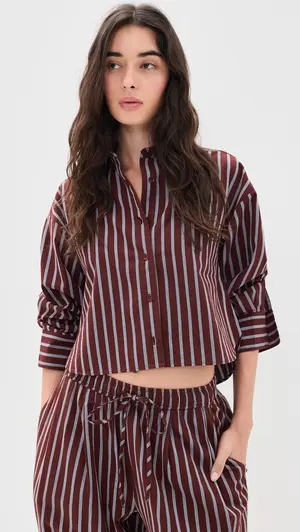 APIECE APART Cropped Isolde Button-down Shirt