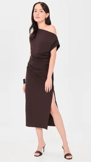 A.L.C. Nara Off-shoulder Midi Dress