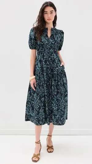 Ulla Johnson Othella Short Sleeve Cotton Dress