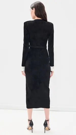 SELF-PORTRAIT Chenille Knit Midi Dress