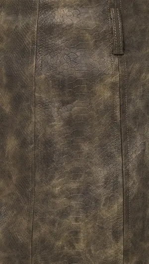 EN SAISON Faux Leather Margot Midi Skirt