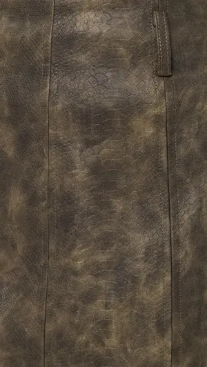 EN SAISON Margot Faux Leather Midi Skirt