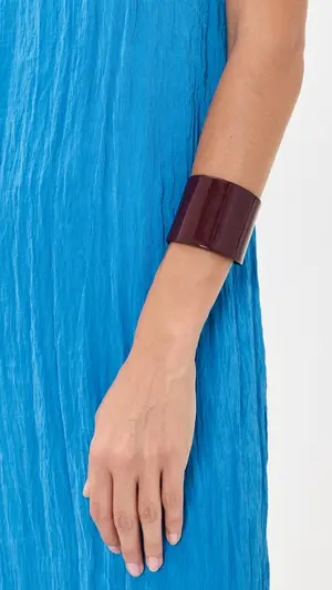 HEAVEN MAYHEM Marbella Cuff Bangle - Burgundy