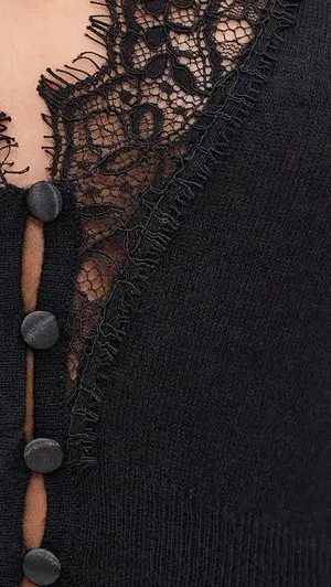 L'Agence Eluna Lace Detail Cardigan
