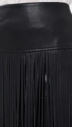 L'Agence Karoline Maxi Fringe Skirt