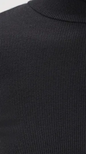 Eterne Long Sleeve Turtleneck Maxi Dress