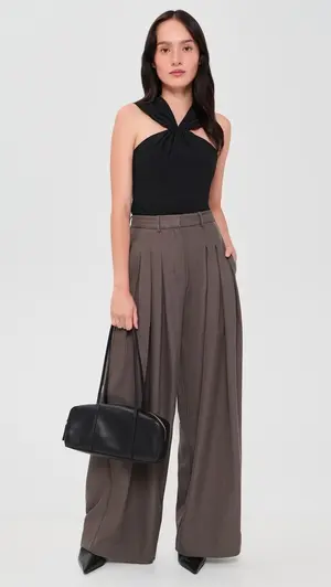 A.L.C. Elouise Sleeveless V-neck Top With Ruching