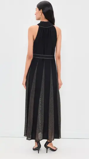 Zimmermann Valiant Metallic Halter Dress