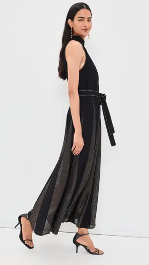 Zimmermann Valiant Metallic Halter Dress
