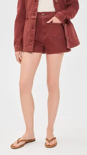 Veronica Beard Elijah Shorts With Patch Pockets