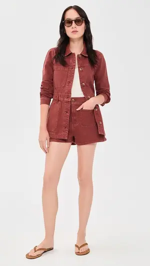Veronica Beard Elijah Shorts With Patch Pockets