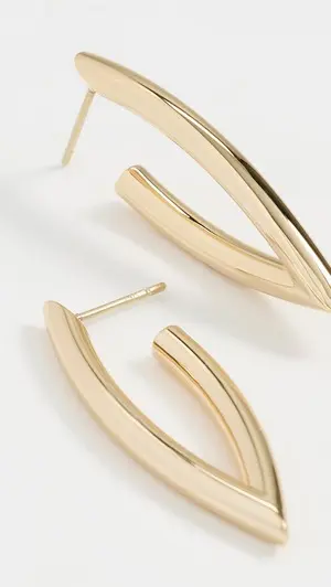 JENNIFER FISHER Small Feather Hoop Earrings
