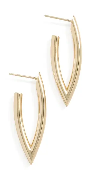 JENNIFER FISHER Small Feather Hoop Earrings - Gold