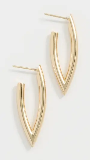 JENNIFER FISHER Small Feather Hoop Earrings