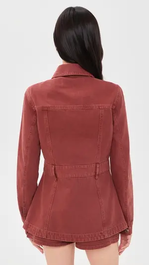 Veronica Beard Anzu Denim Jacket - Rust
