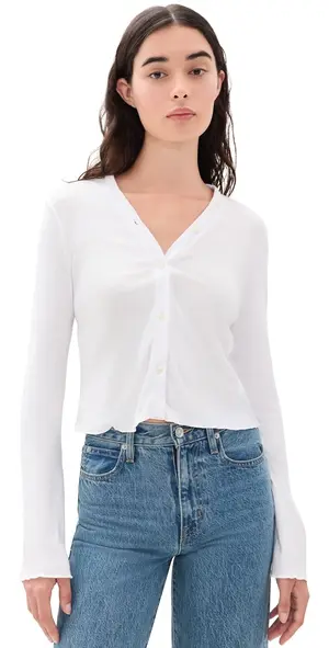 ASHER Chelsea Cardigan - White