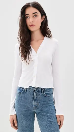 ASHER Chelsea Cardigan - White