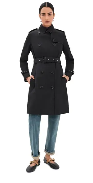 Burberry Kensington Trench Coat - Black