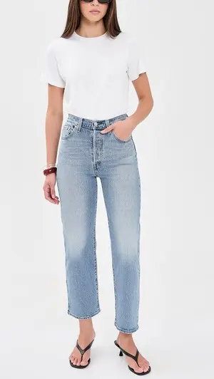 LEVI'S Ribcage Straight Ankle Jeans
