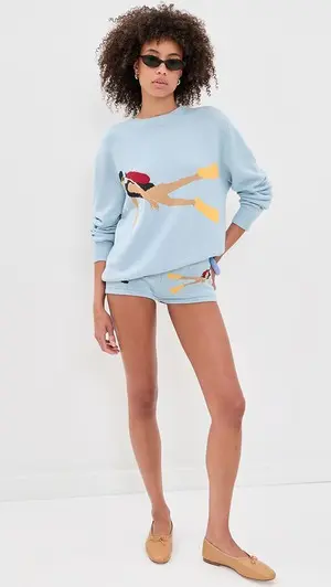 YELLOW THE LABEL Diver Cotton Knit Shorts