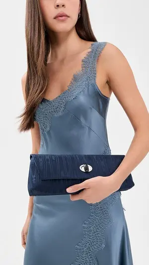 Christopher Esber Buki Moire Clutch - Ink