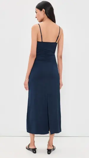 Baum Und Pferdgarten Atalie Lace Trim Ruched Midi Dress