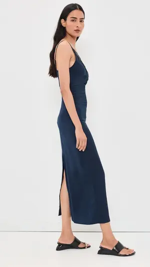 Baum Und Pferdgarten Atalie Lace Trim Ruched Midi Dress