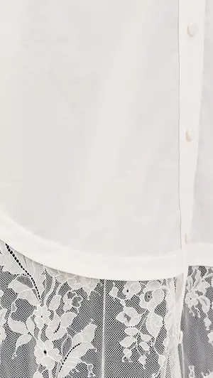 Zimmermann Valiant Lace Tunic Button Down Shirt