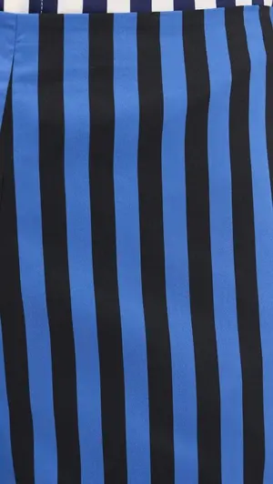 SIMONMILLER Pia Poplin Pants With Stripe Print - Cobalt Stripe