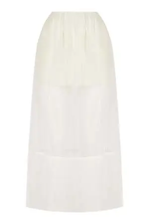 SWF Silk Organza Sheer Maxi Skirt - Pistachio