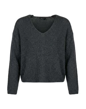 ARAGONA Woman Sweater Midnight Blue Size 4 Cashmere Grey