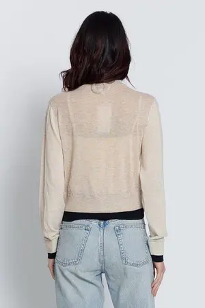 Central Park West Quinn Colorblocked Sheer Cardigan