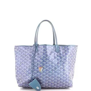 Goyard Saint Louis Tote Iridescent Coated Canvas Pm Blue