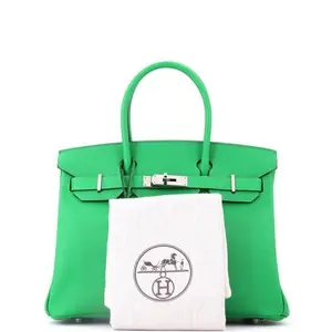 Hermès Birkin Handbag Epsom With Palladium Hardware 30 - Green
