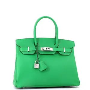 Hermès Birkin Handbag Epsom With Palladium Hardware 30 - Green